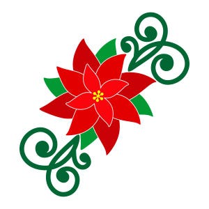 Christmas Poinsettia Flower Pack Cuttable Design SVG PNG DXF & Eps ...