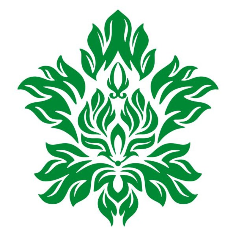 Damask Pattern Cuttable Design SVG PNG DXF & Eps Designs Cameo File ...
