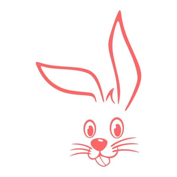 Bunny Face Cuttable Design SVG PNG DXF & Eps Designs Cameo File ...