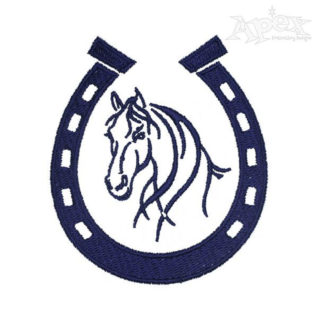Horseshoe Machine Embroidery Design PES DST JEF Instant Download - Etsy