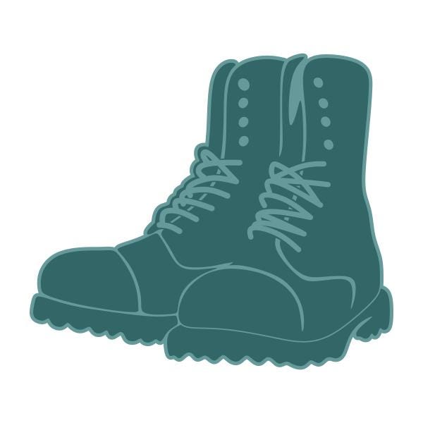 Combat Boot Cuttable Design SVG PNG DXF & Eps Designs Cameo File ...