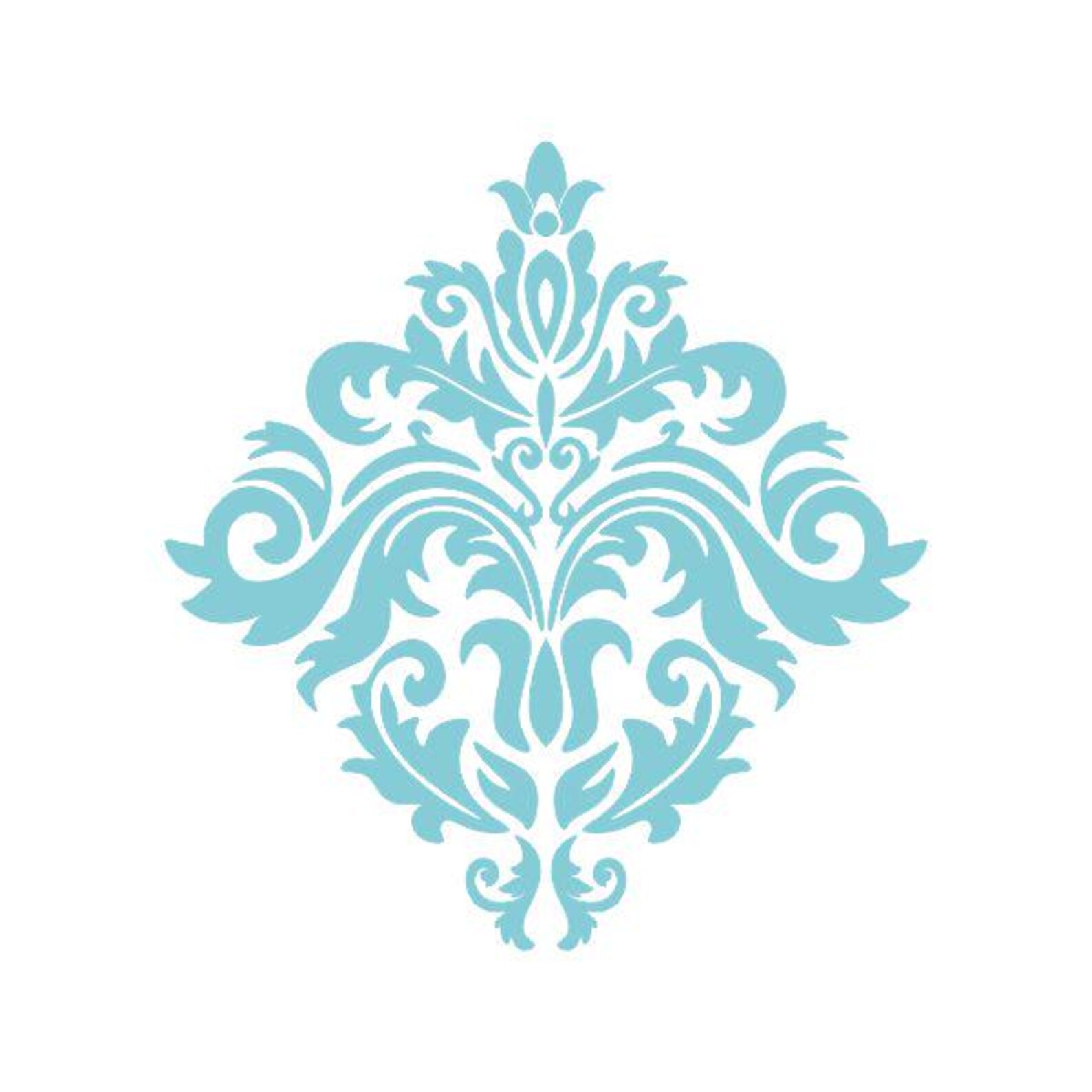 Floral Damask Pattern Cuttable Design SVG PNG DXF & Eps Designs Cameo ...