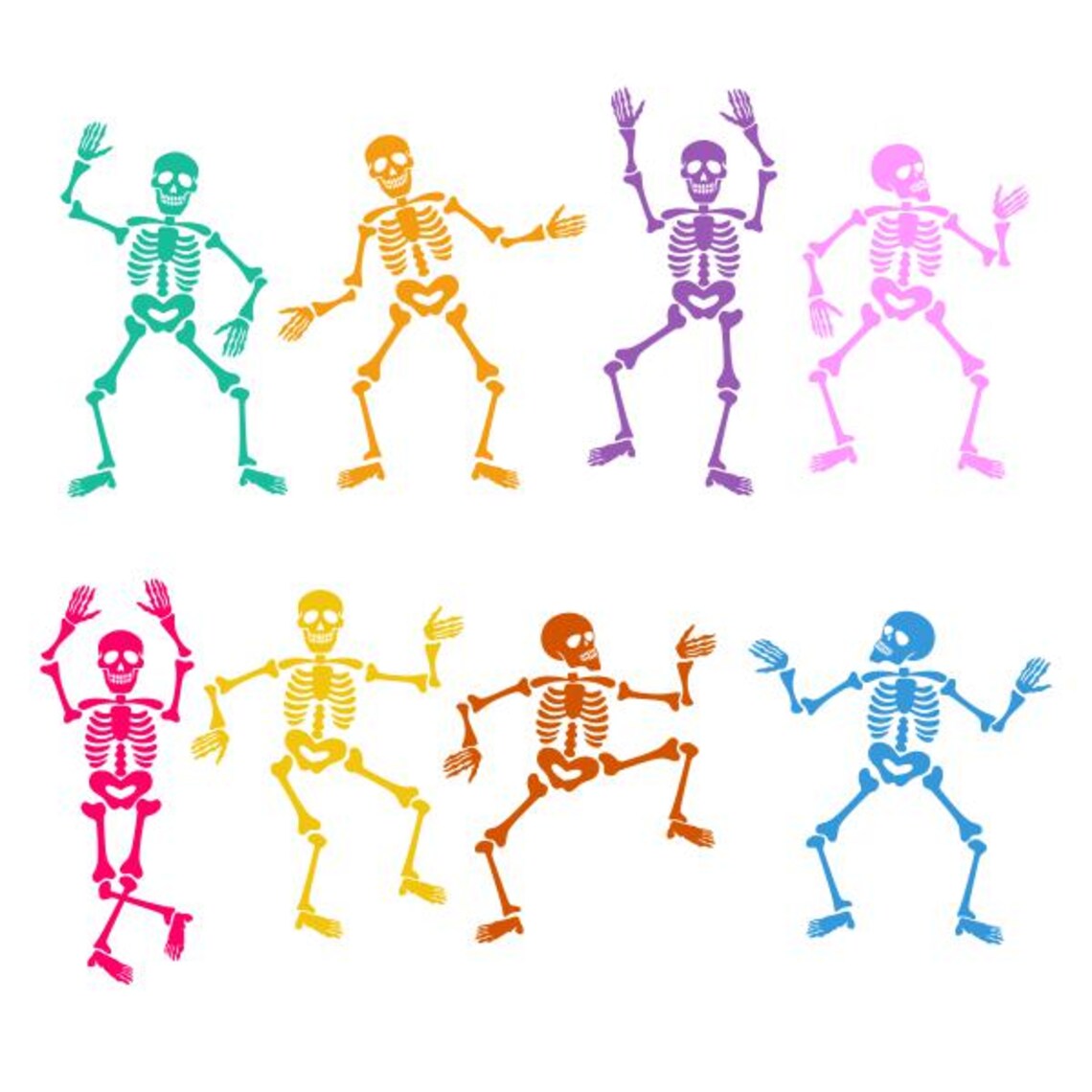 Dancing Skeletons Cuttable Design SVG PNG DXF & Eps Designs Cameo File ...