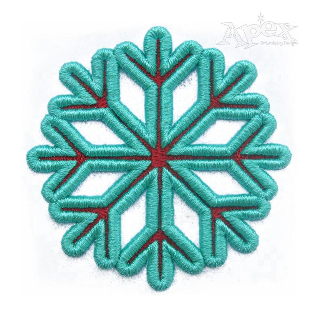 Snowflake 3D Puff Machine Embroidery Design PES DST JEF Instant ...