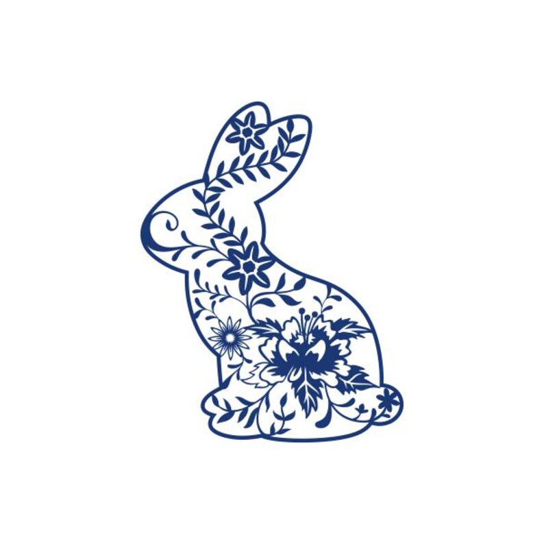 Chinoiserie Bunny Svg Cuttable Design SVG PNG DXF & Eps Designs Cameo ...