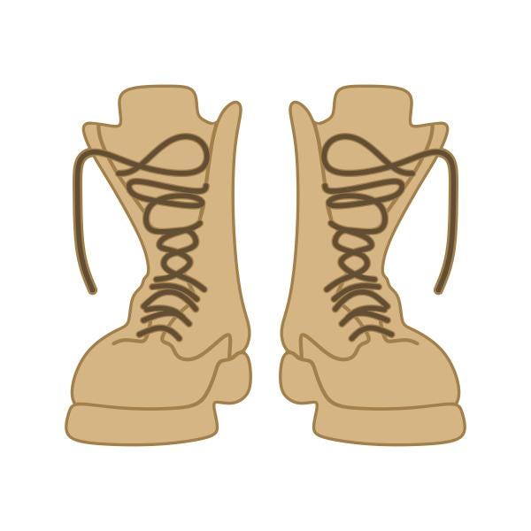 Combat Boot Cuttable Design SVG PNG DXF & Eps Designs Cameo File ...