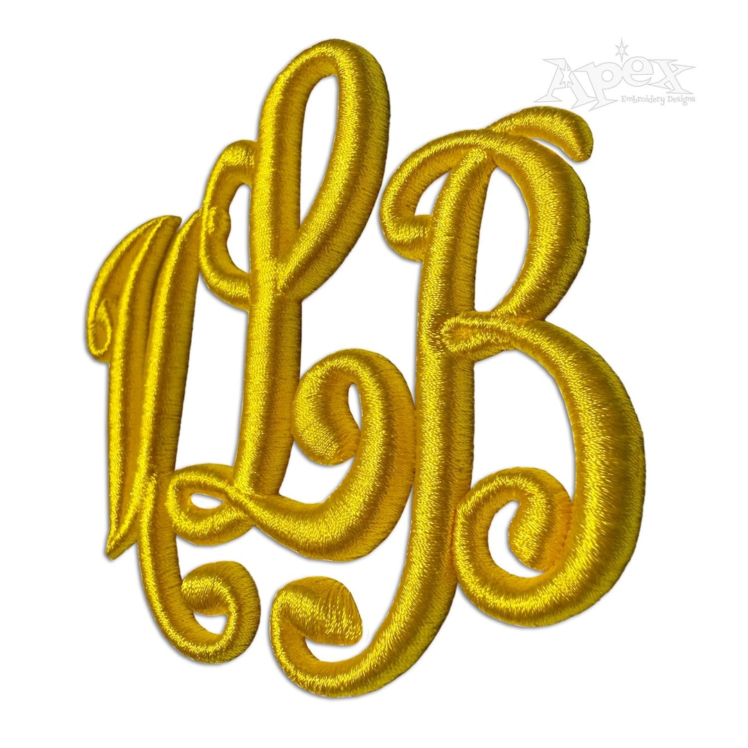 Alsace Monogram 3D Puff Machine Embroidery Font Alphabet Letters ...