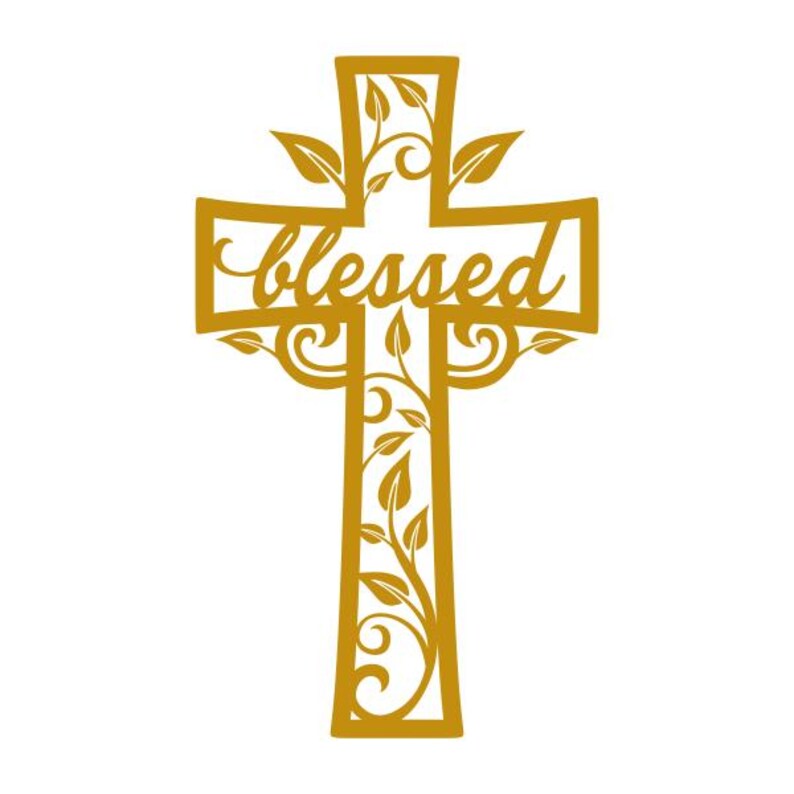 Blessed Cross Cuttable Design SVG PNG DXF & Eps Designs Cameo File ...
