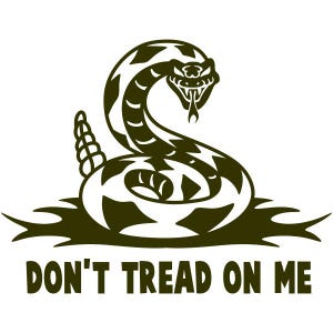 Don't Tread on Me Cuttable Design SVG PNG DXF & Eps Designs Cameo File ...