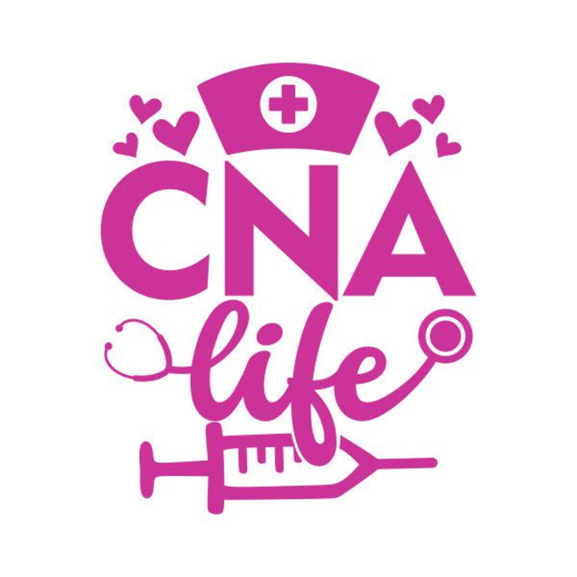 Cna Life Cuttable Design SVG PNG DXF & Eps Designs Cameo File ...