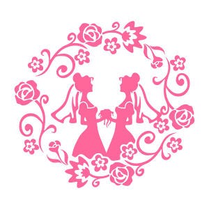 Female Couple Wedding Cuttable Design SVG PNG DXF & Eps Designs Cameo ...
