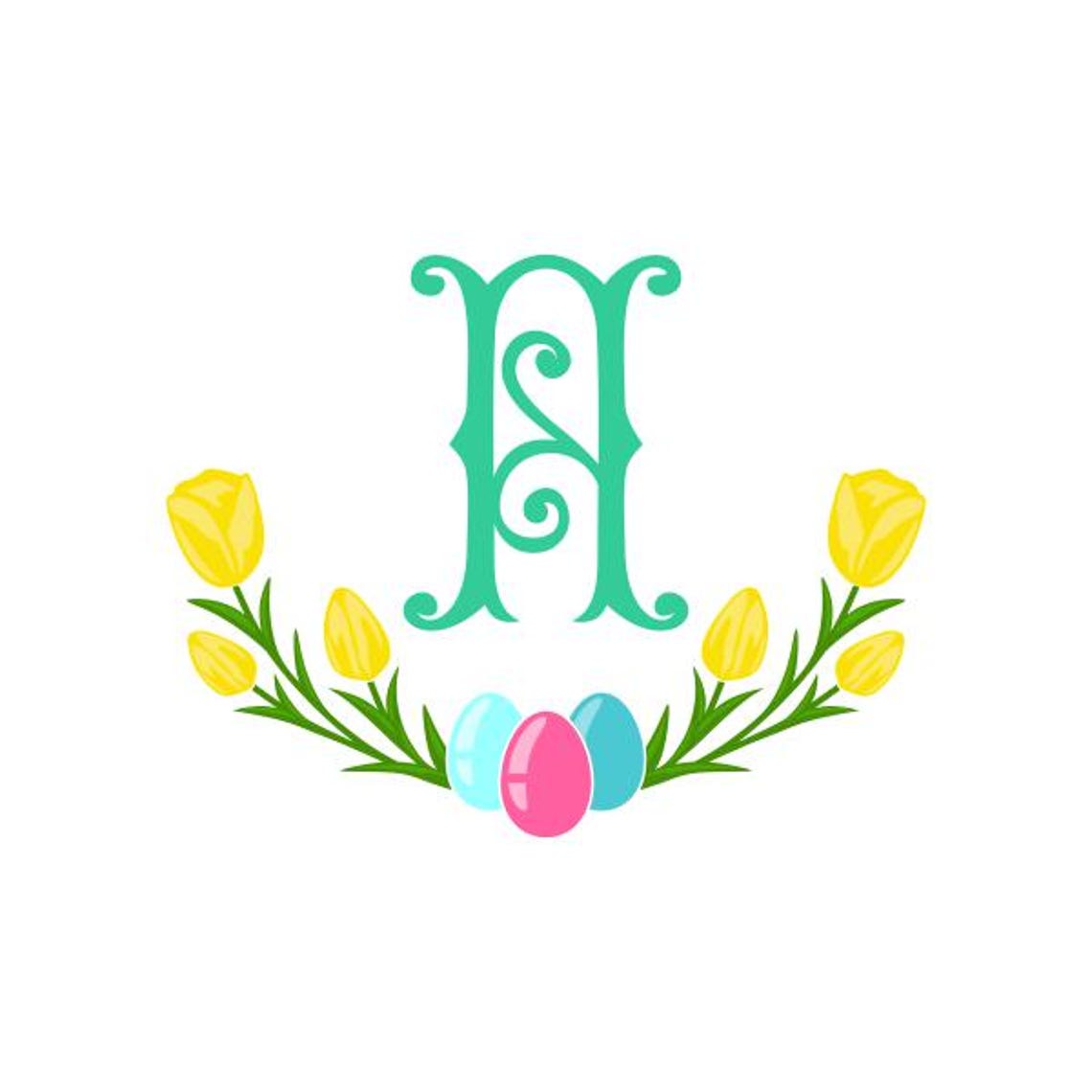 Tulip Flowers Frame Cuttable Design SVG PNG DXF & Eps Designs Cameo ...