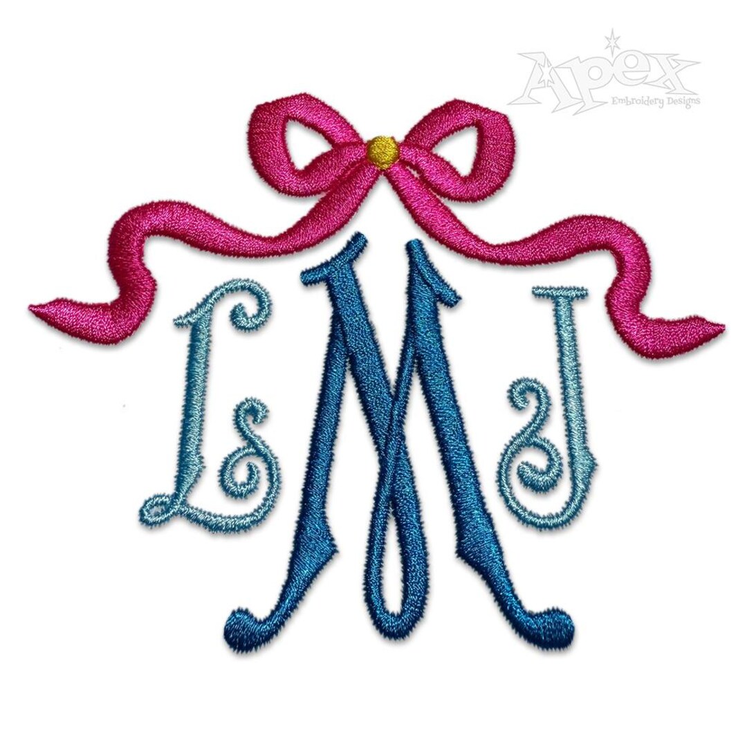 Carson English Monogram Machine Embroidery Font Alphabet Letters ...
