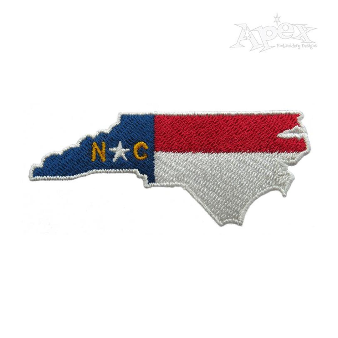 North Carolina State Flag Machine Embroidery Design PES DST JEF Instant ...