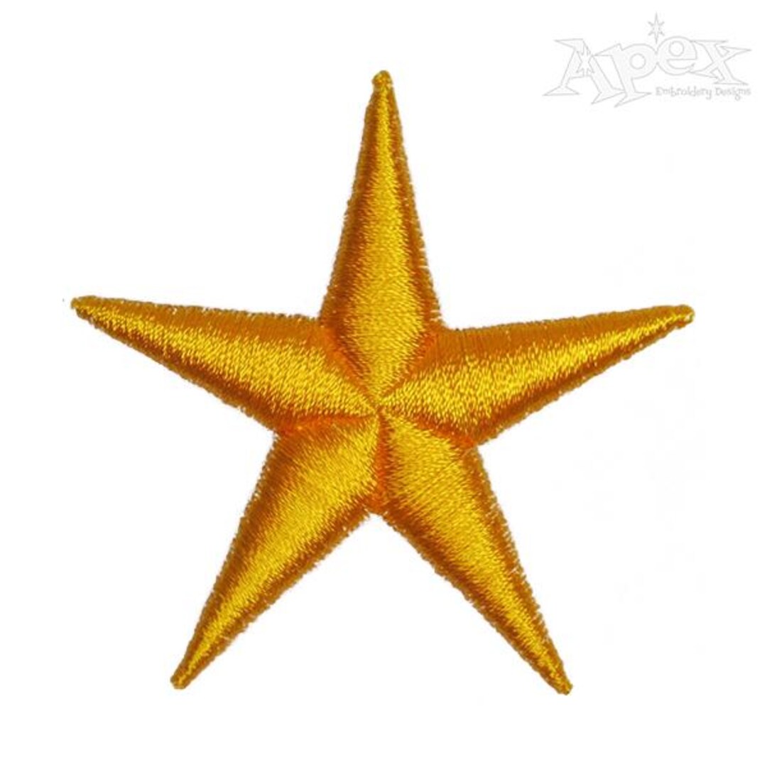 3D Puffy Star Embroidery Design: PES DST JEF (instant Download) - Etsy