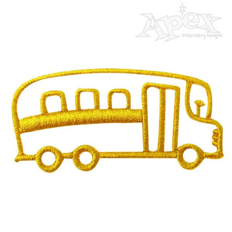 School Bus Frame Pack Machine Embroidery Design Education Driver PES ...