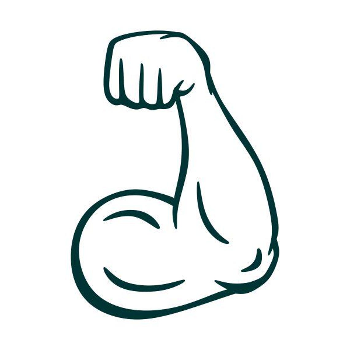 Muscle Arm Cuttable Design SVG PNG DXF & Eps Designs Cameo File ...