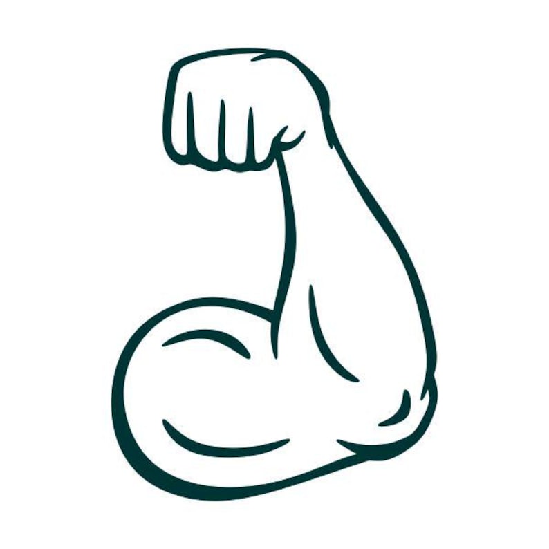 Muscle Arm Cuttable Design SVG PNG DXF & Eps Designs Cameo File ...