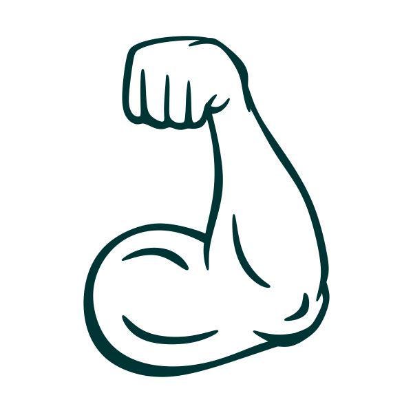 Muscle Arm Cuttable Design SVG PNG DXF & Eps Designs Cameo File ...