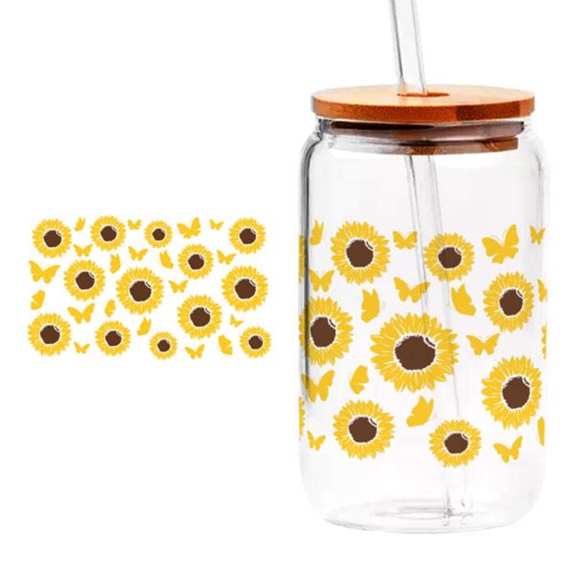 Seamless Sunflowers Decal Svg Cuttable Design SVG PNG DXF & Eps Designs ...