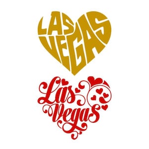 Las Vegas Love Cuttable Design SVG PNG DXF & Eps Designs Cameo File ...