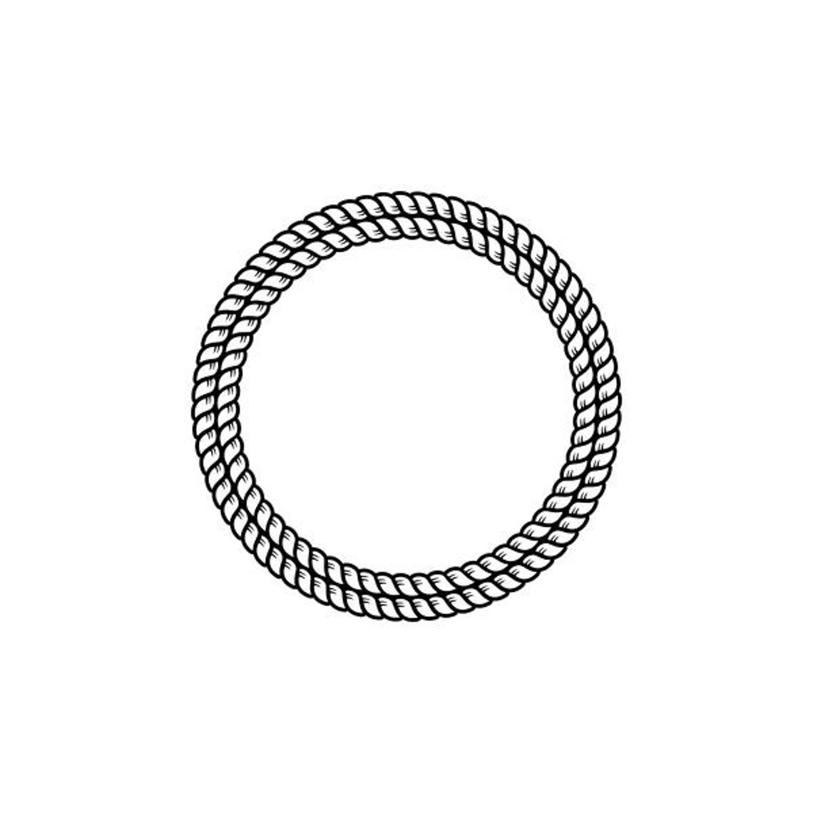 Lasso Rope Wreath Cuttable Design SVG PNG DXF & Eps Designs Cameo File ...