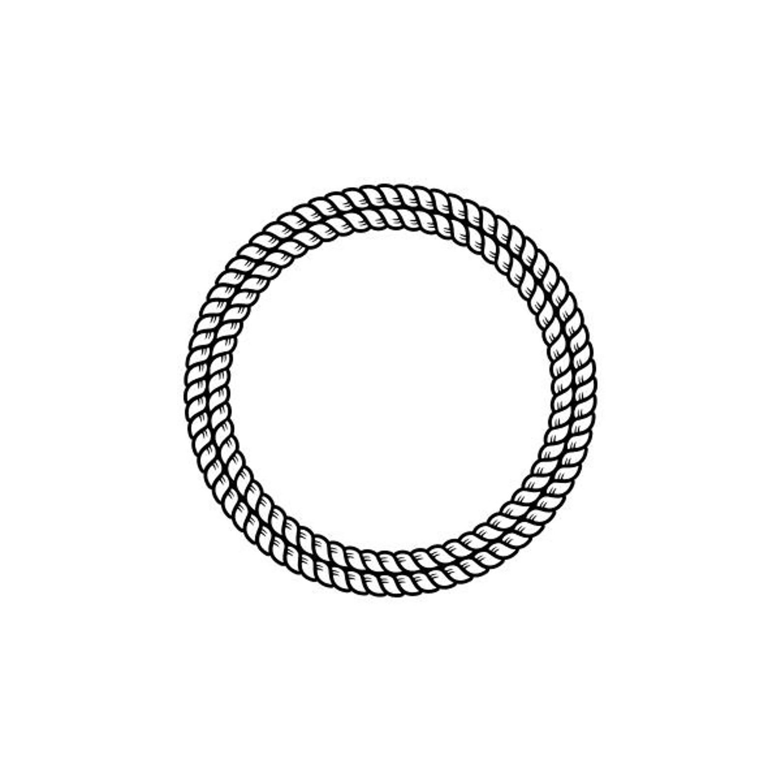 Lasso Rope Wreath Cuttable Design SVG PNG DXF & Eps Designs Cameo File ...