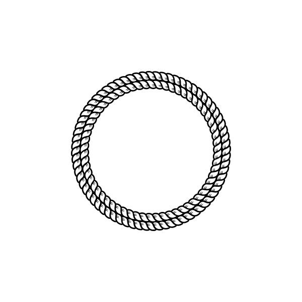 Lasso Rope Wreath Cuttable Design SVG PNG DXF & Eps Designs Cameo File ...