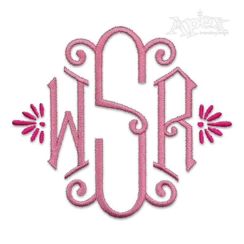 Brigitte Monogram Large Machine Embroidery Font Alphabet Letters ...