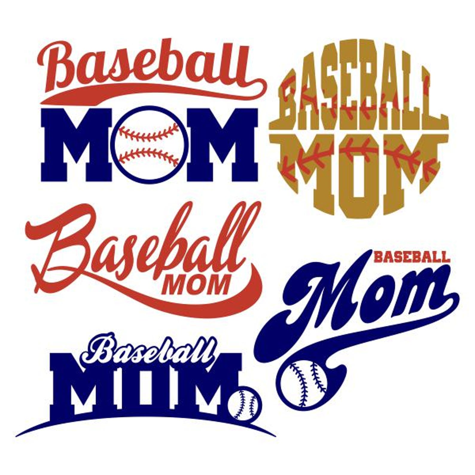 Baseball Mom Cuttable Design SVG PNG DXF & Eps Designs Cameo File ...