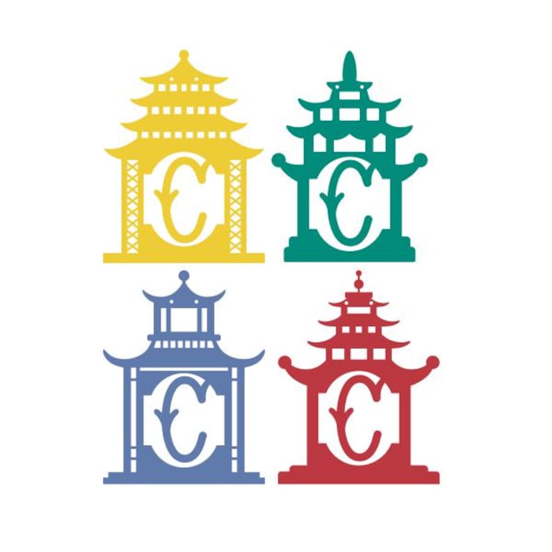 Pagoda Door Hanger Cuttable Design SVG PNG DXF & Eps Designs Cameo File ...