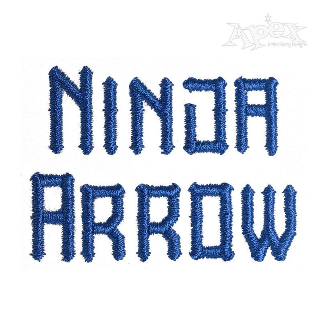 Ninja Arrow Machine Embroidery Font Alphabet Letters INSTANT DOWNLOAD ...