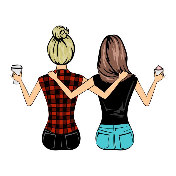 Best Friends Cuttable Design SVG PNG DXF & Eps Designs Cameo File ...