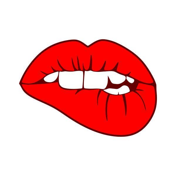 Biting Lips Cuttable Design SVG PNG DXF & Eps Designs Cameo File ...