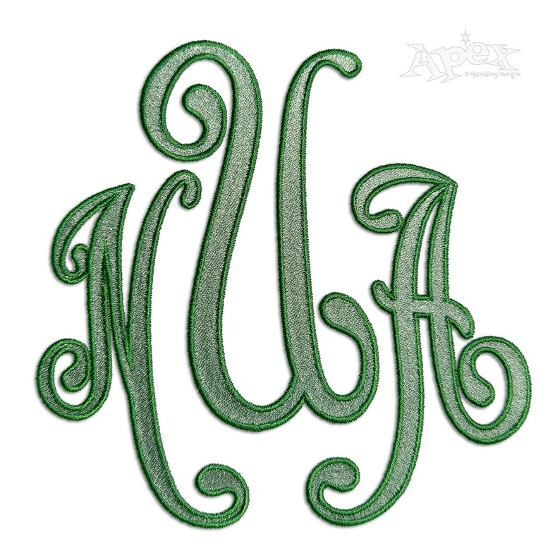 Alsace Monogram Large Machine Embroidery Font Alphabet Letters INSTANT ...