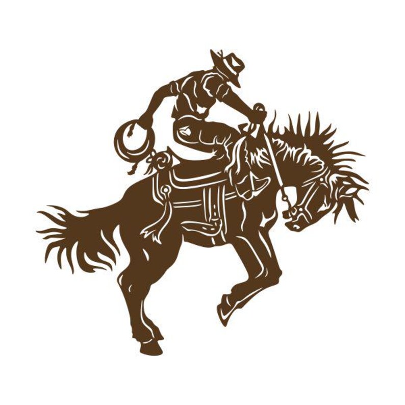Bronc Rider Cuttable Design SVG PNG DXF & Eps Designs Cameo File ...