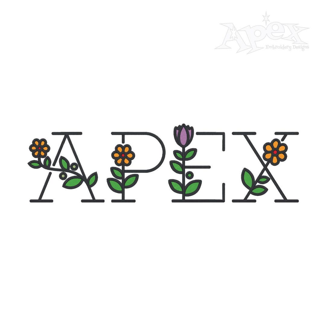 Flowers Alphabet Machine Embroidery Font Alphabet Letters INSTANT ...