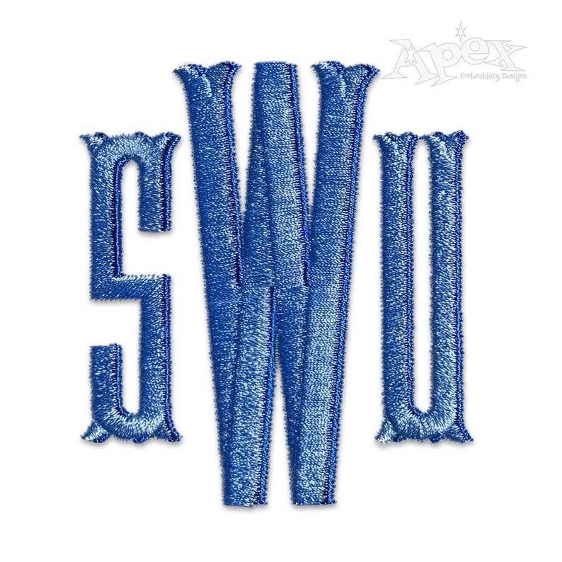 Sunnies Shadow Machine Embroidery Font Alphabet Letters INSTANT ...