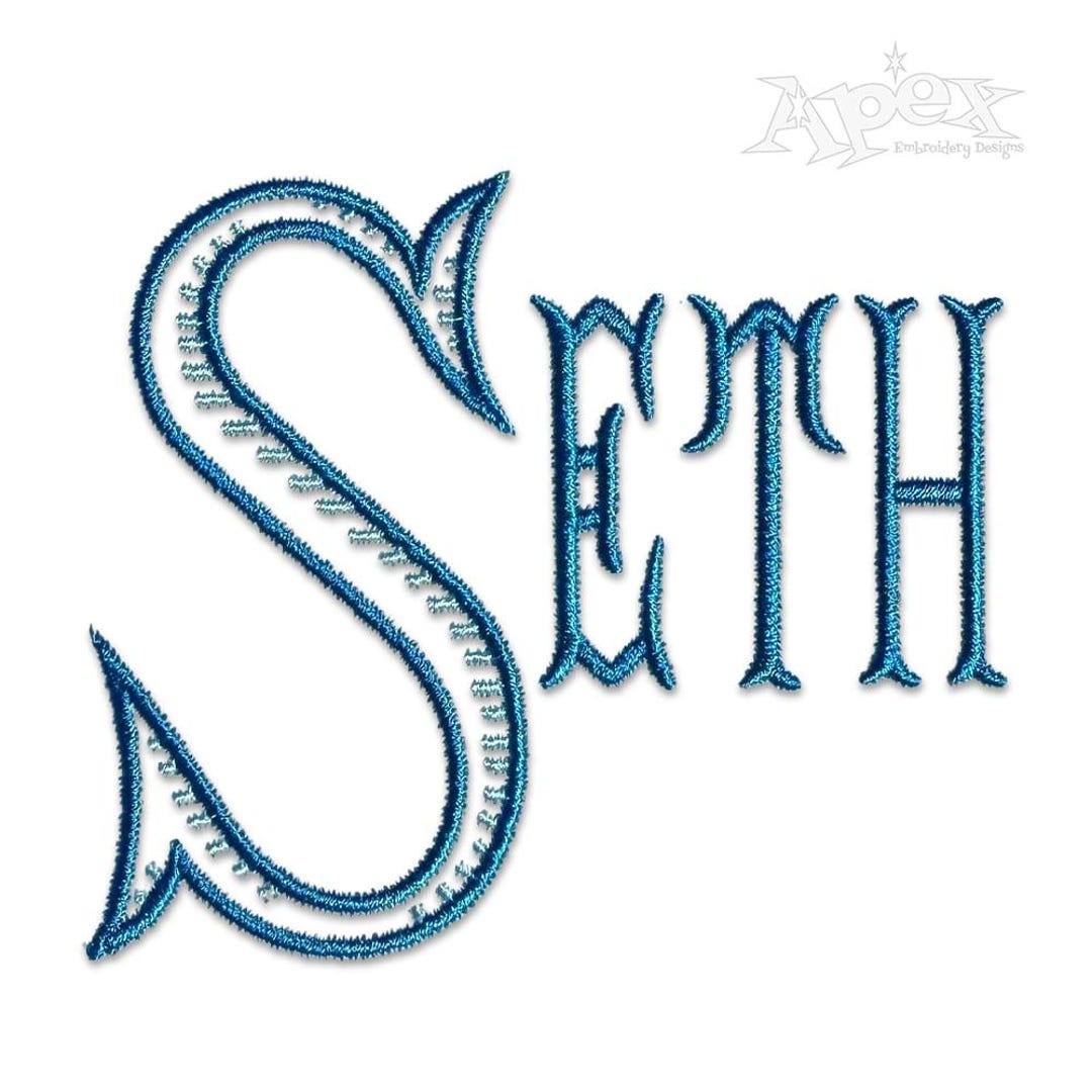 Ribbed Monogram Machine Embroidery Font Alphabet Letters INSTANT ...