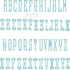 Vienna Applique Monogram Machine Embroidery Font Alphabet Letters ...