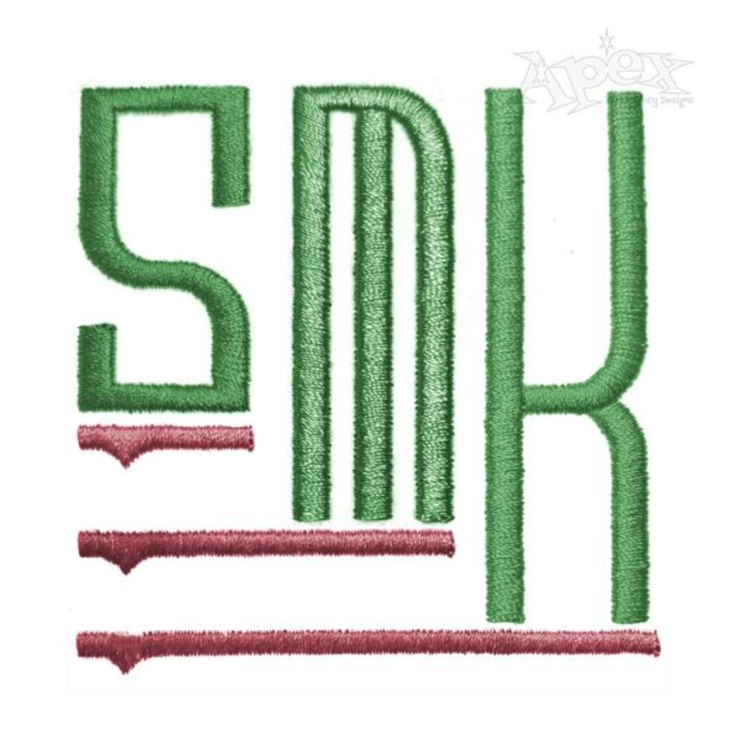 Tesla Monogram Machine Embroidery Font Alphabet Letters INSTANT ...