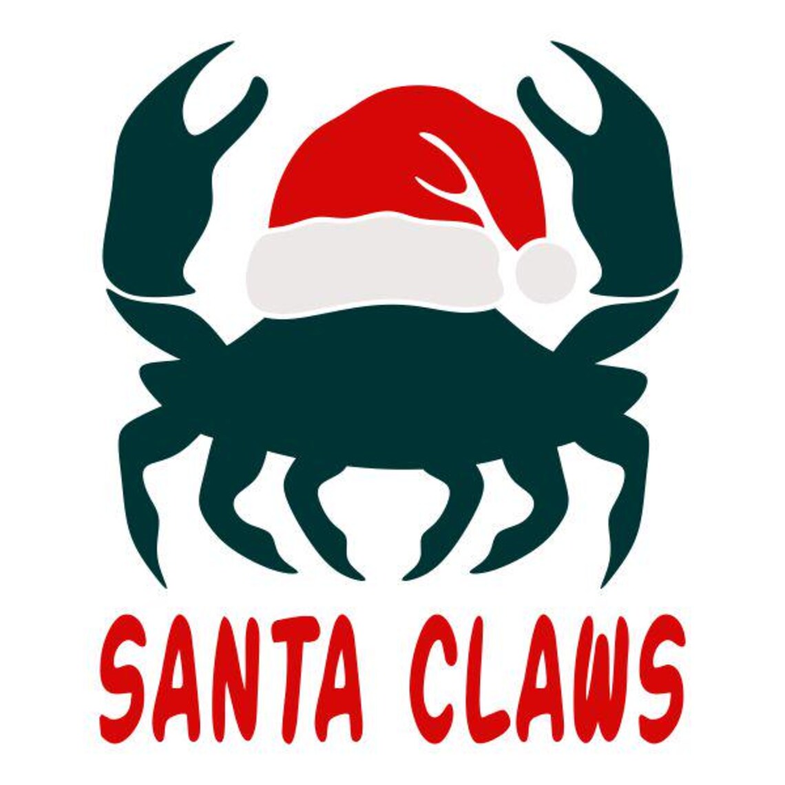 Santa Claws Crab SVG: Beach Christmas Clipart (digital Download) - Etsy