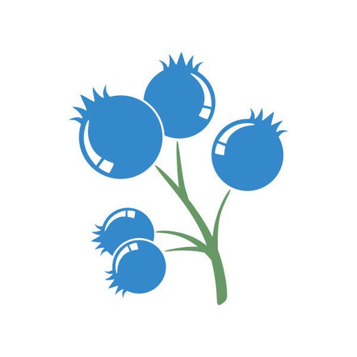 Blueberry Cuttable Design SVG PNG DXF & Eps Designs Cameo File ...