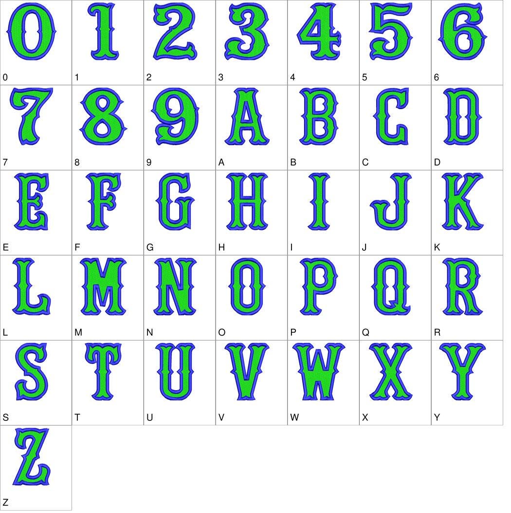 Tiffany Machine Machine Embroidery Font Alphabet Letters INSTANT ...