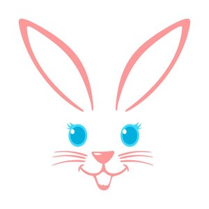 Bunny Face Cuttable Design SVG PNG DXF & Eps Designs Cameo File ...