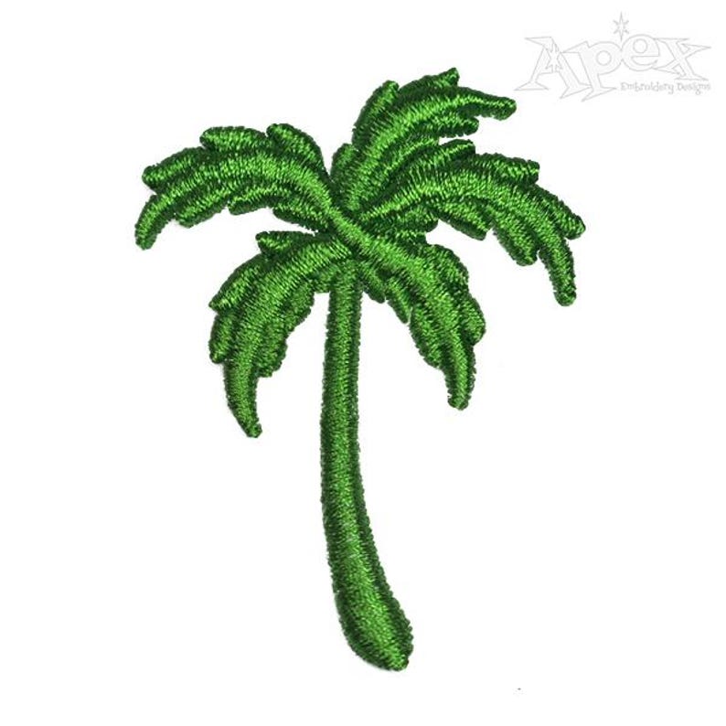 Palm Tree 3D Puff Machine Embroidery Design PES DST JEF Instant ...