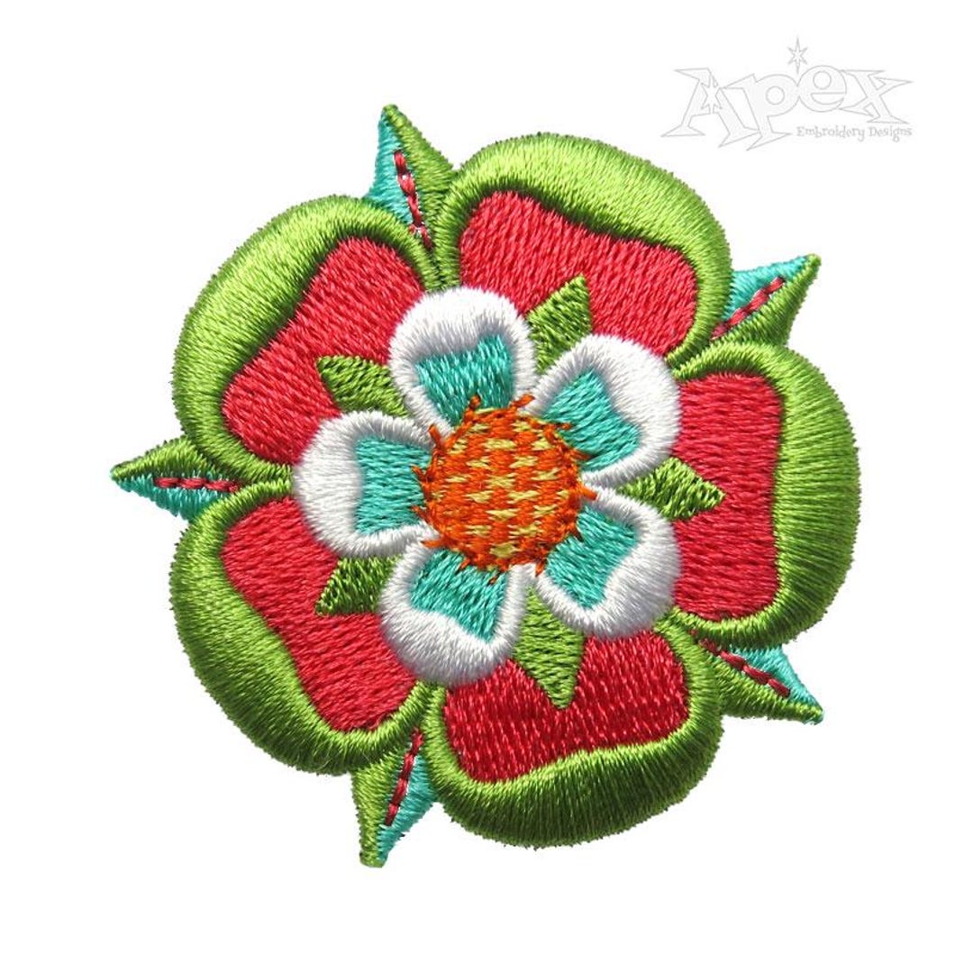 Tudor Rose #2 Machine Embroidery Design PES DST JEF Instant Download - Etsy