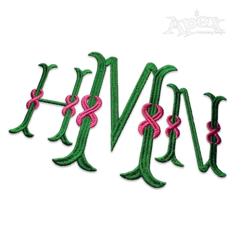 Embroidery Font With Knot - Etsy