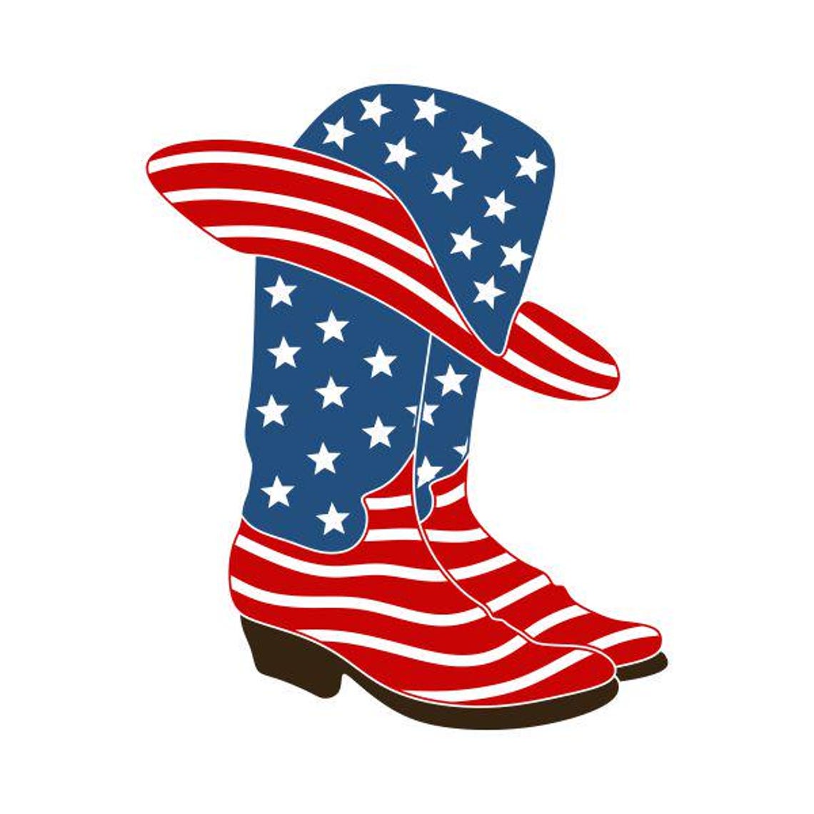 Usa Boots Cuttable Design SVG PNG DXF & Eps Designs Cameo File ...