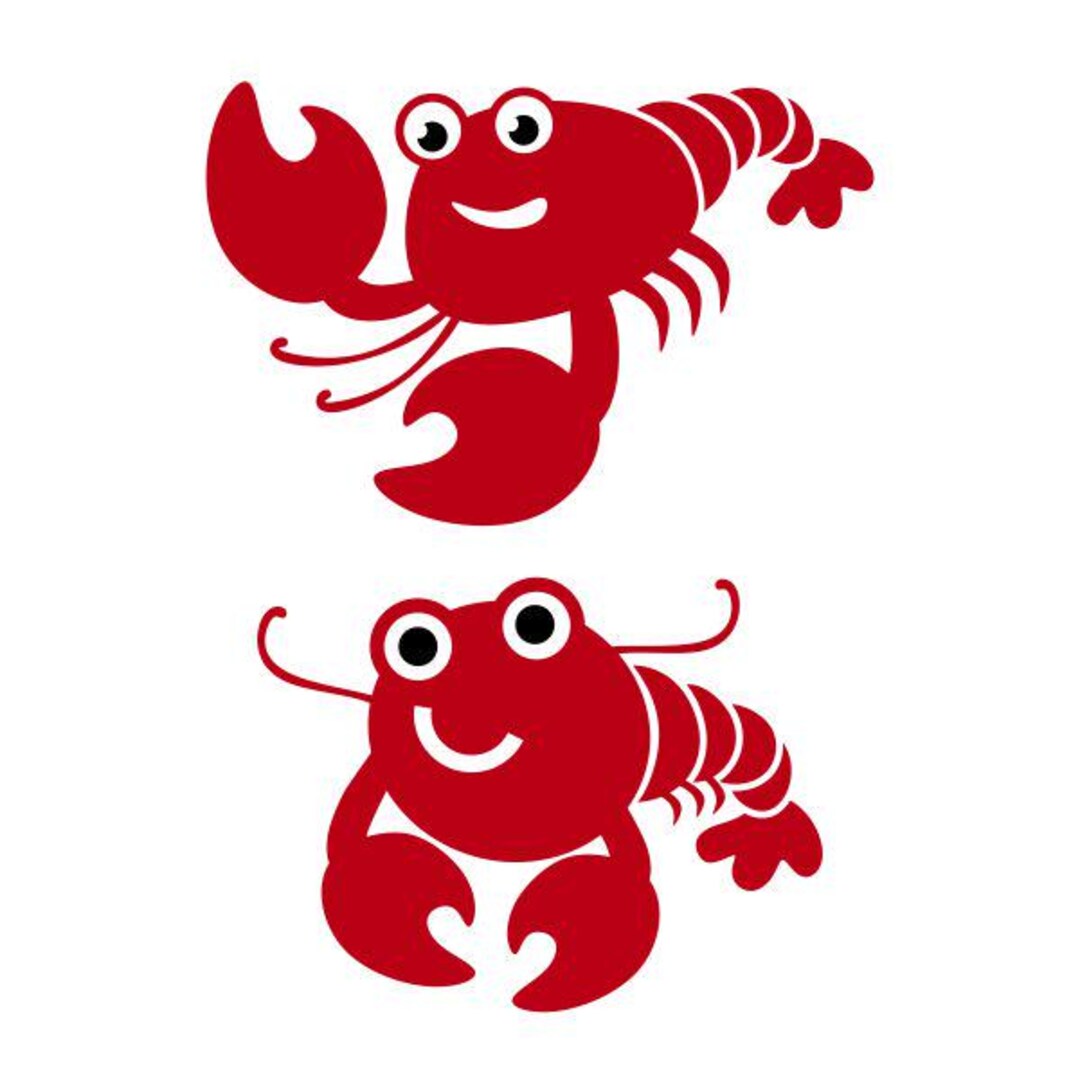Cute Lobster Crawfish Cuttable Design SVG PNG DXF & Eps Designs Cameo ...